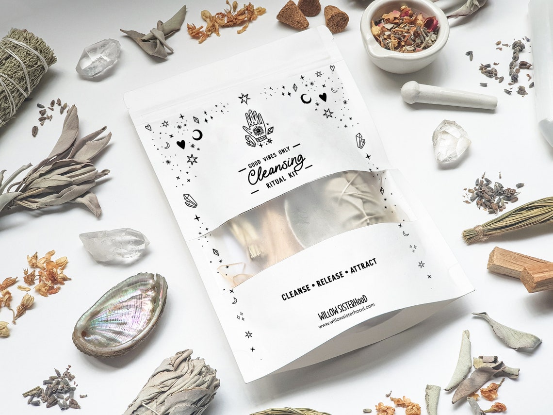 Cleansing Kit Sage Smudging Purification White Sage Palo - Etsy