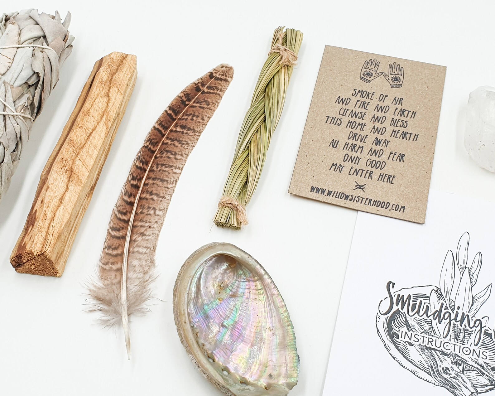 Cleansing Kit Sage Smudging Purification White Sage Palo - Etsy