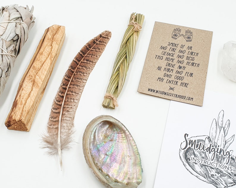 Cleansing Kit Sage Smudging Purification White Sage Palo - Etsy