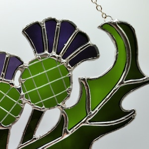 Scottish Thistle Stained Glass Pattern - Etsy