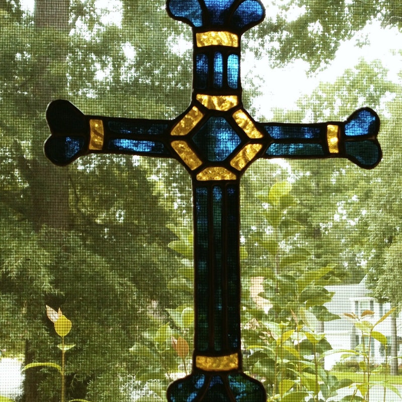 Cross Stained Glass - Etsy