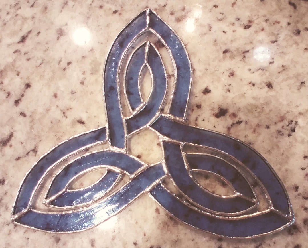 Double Triquetra (trinity Knot) Celtic Knot Stained Glass Pattern - Etsy