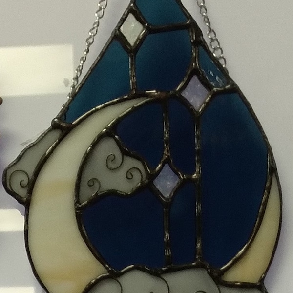 Stained Glass Sun and Moon - Etsy