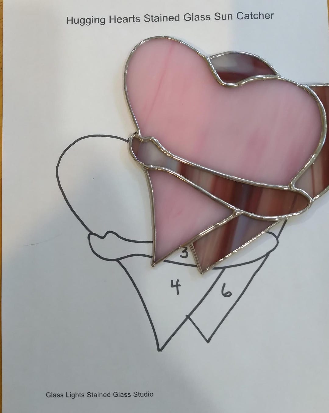 Hugging Hearts Stained Glass Pattern - Etsy Canada