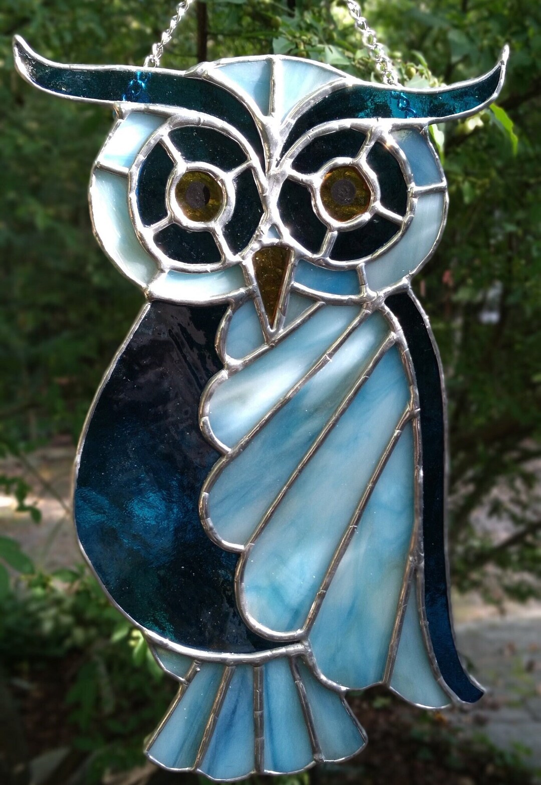 Whimsical Owl Suncatcher Stained Glass Pattern – Printable Digital ...