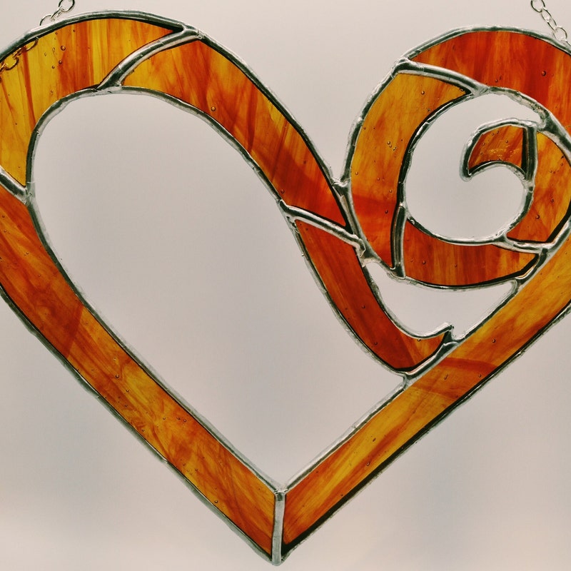 Heart Stained Glass - Etsy