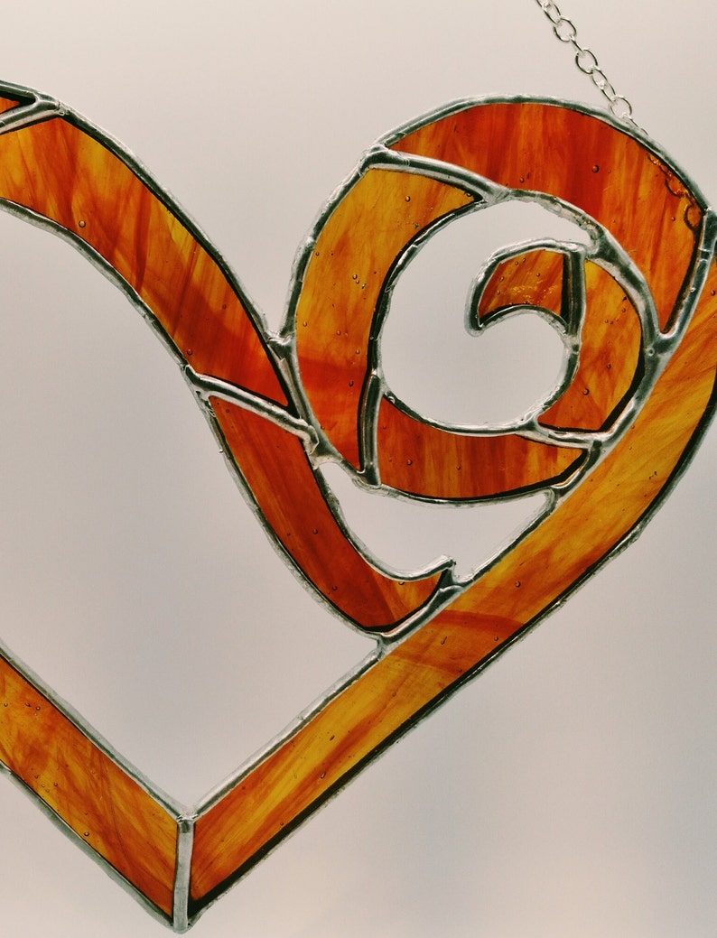 Swirl Heart Stained Glass Pattern - Etsy