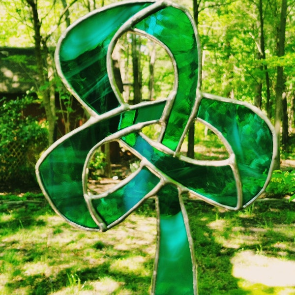 Shamrock Stained Glass Window Hanging - Etsy
