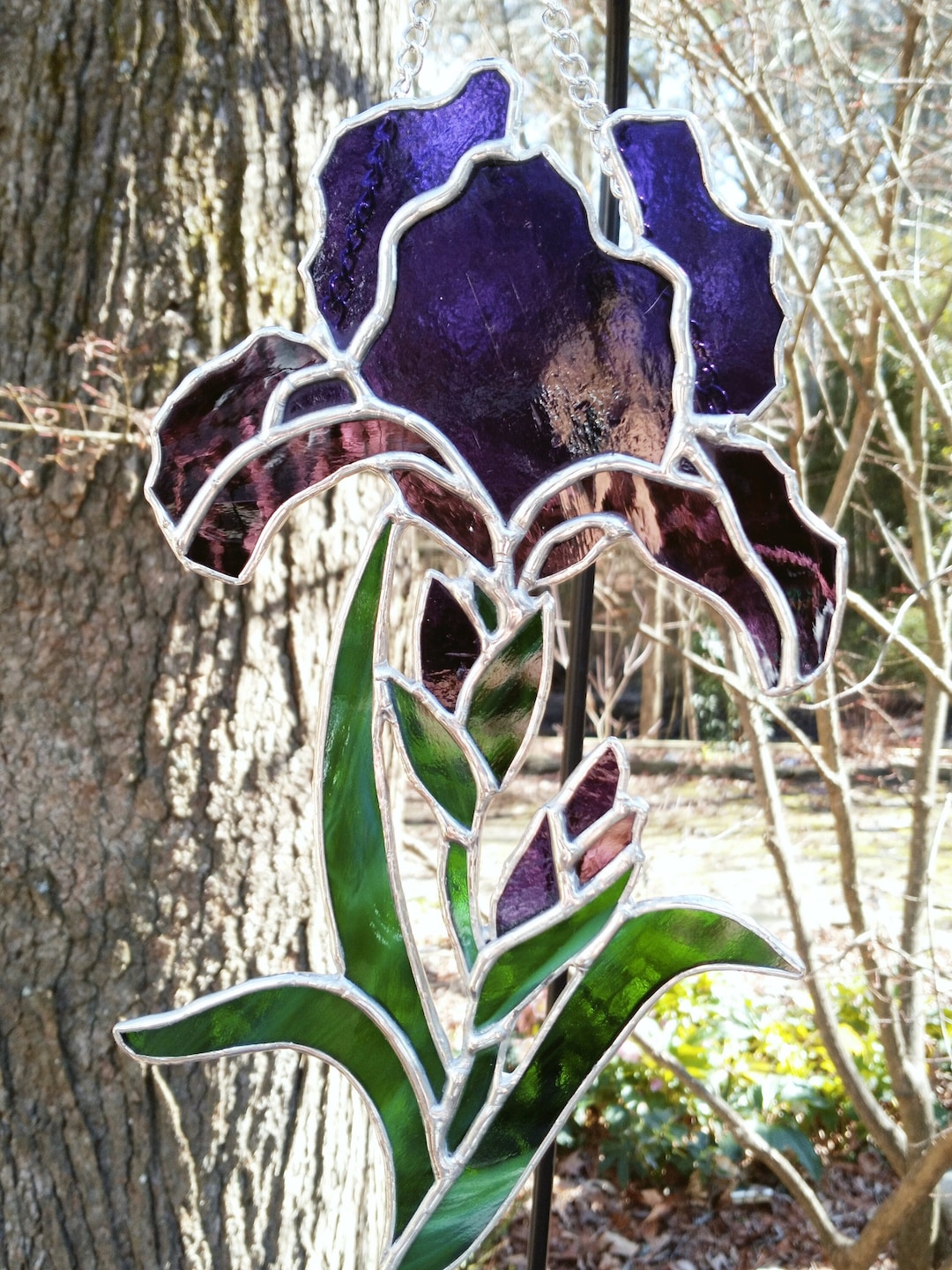 Iris Stained Glass Pattern - Etsy