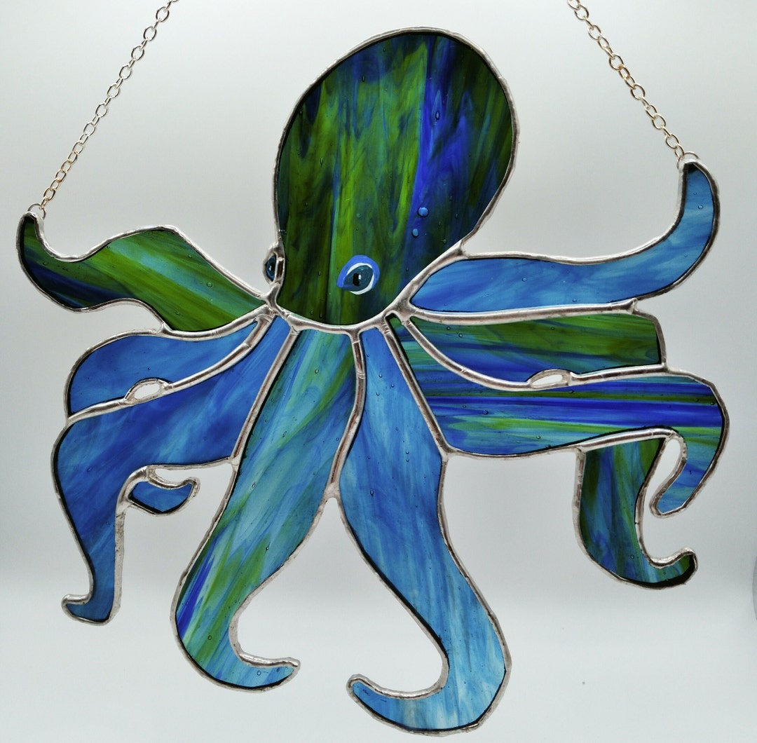 Octopus Stained Glass Pattern - Etsy