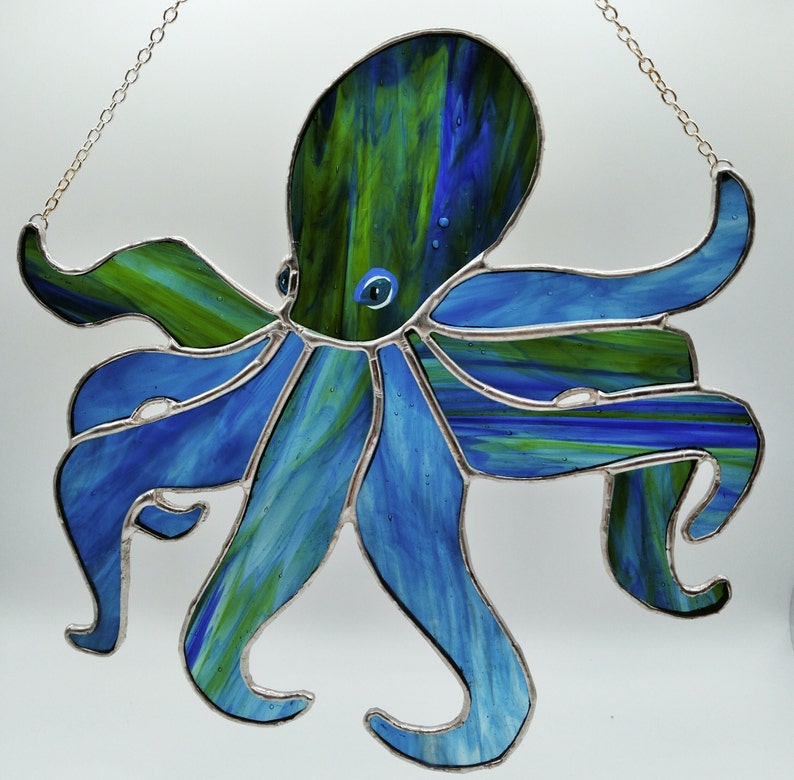 Octopus Stained Glass Pattern - Etsy