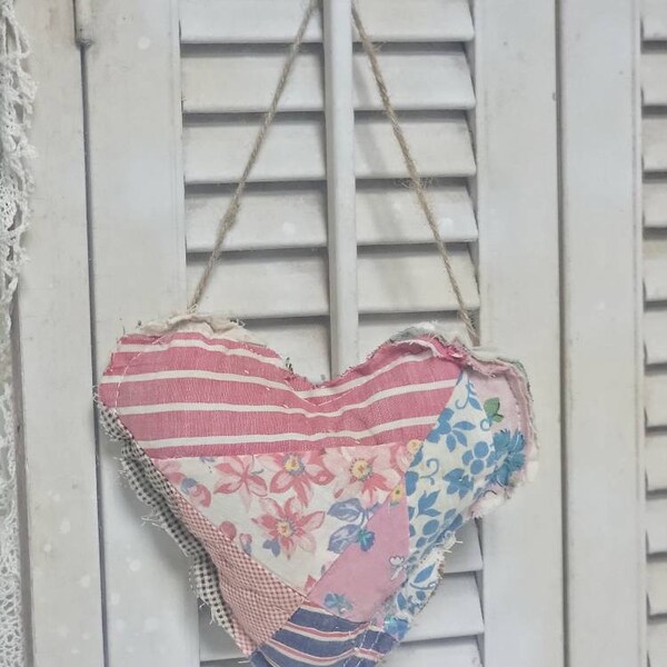 Hanging Fabric Hearts - Etsy