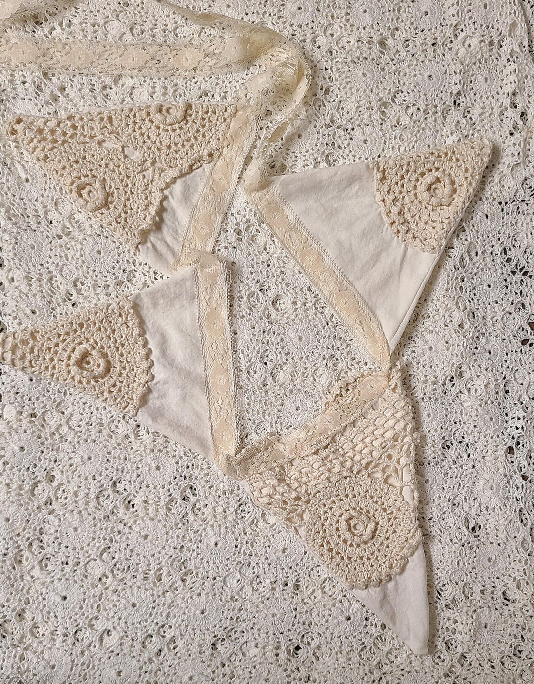 Cream Colored Vintage Doiley Garland, Neutral Farmhouse Bunting - Etsy