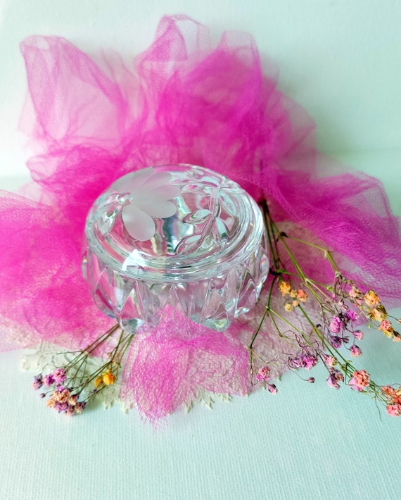 vintage trinket box glass - Gem
