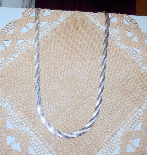 MILOR Sterling Silver Braided Chain 24" Vintage Serpe… - Gem