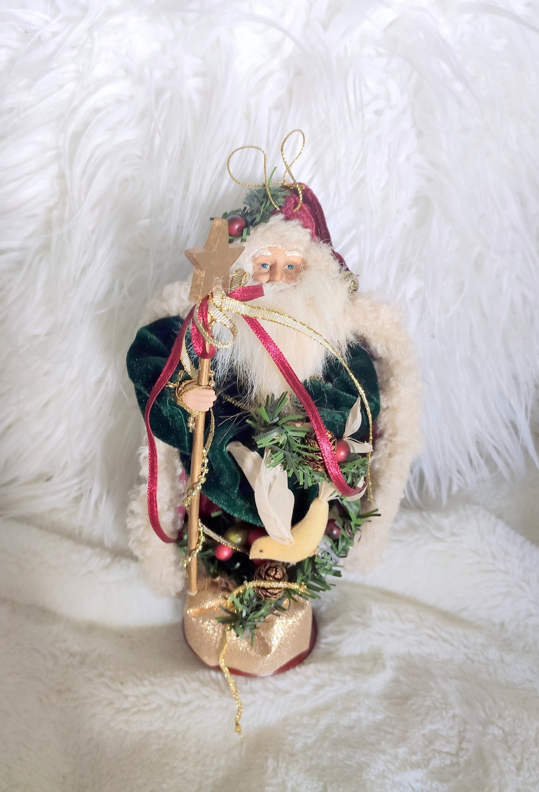 Vintage Santa Claus Figure Christmas Collectible Santa Claus ...