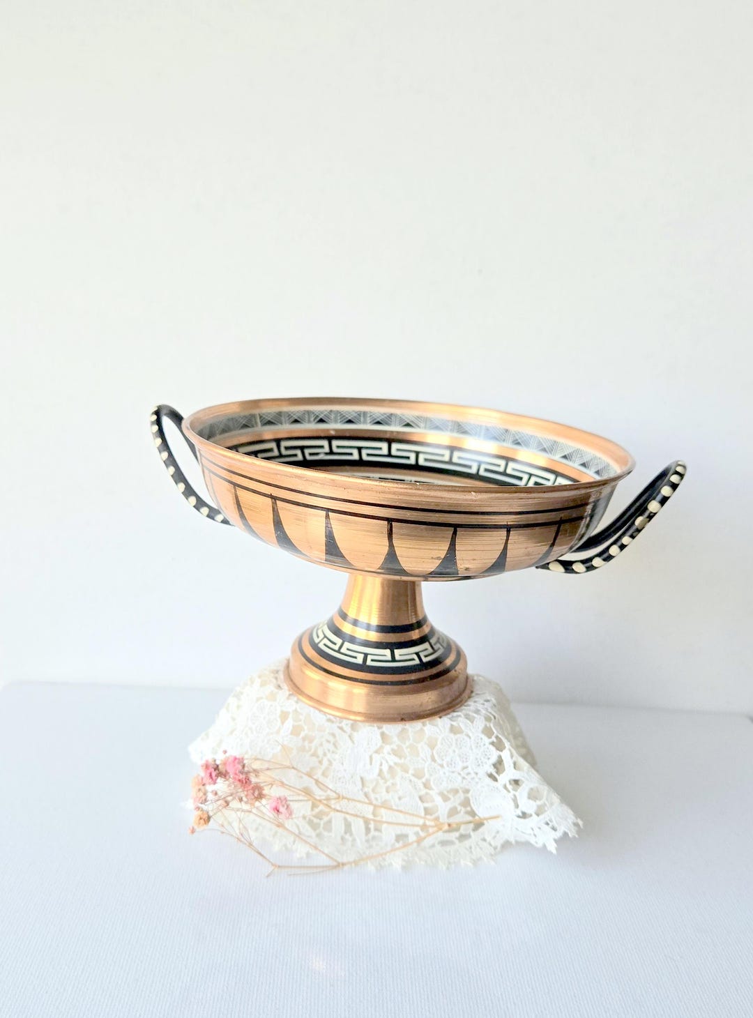 Classical Greek Kylix Greek Decorative Hand Painted Copper Dish Shallow ...