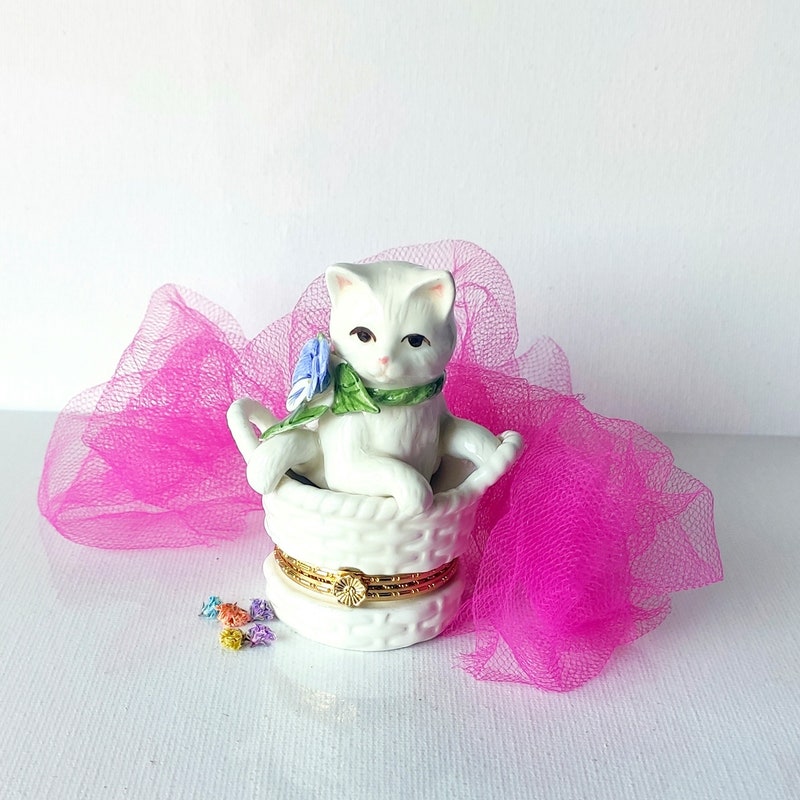 Cat Trinket Box - Etsy