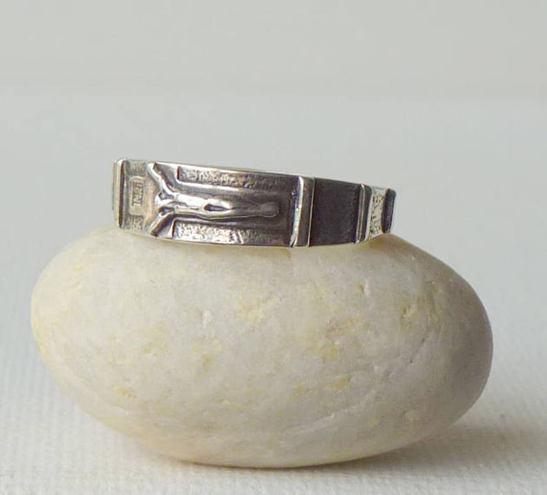 Sterling Silver Rosary Ring Vintage Catholic Band Ring Size 7 - Etsy