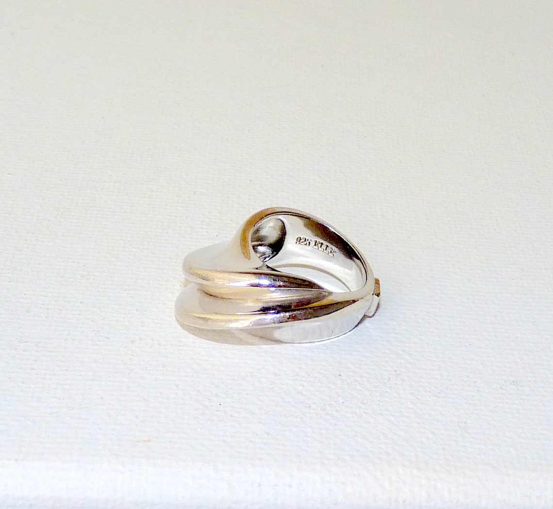 Sterling Silver ELLE Signed Ring Sz 6 Ring 925 Modernist | Etsy