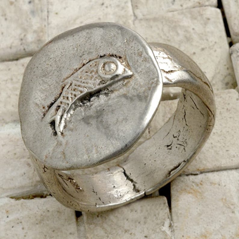 Sterling Silver Fish Ring - Etsy UK