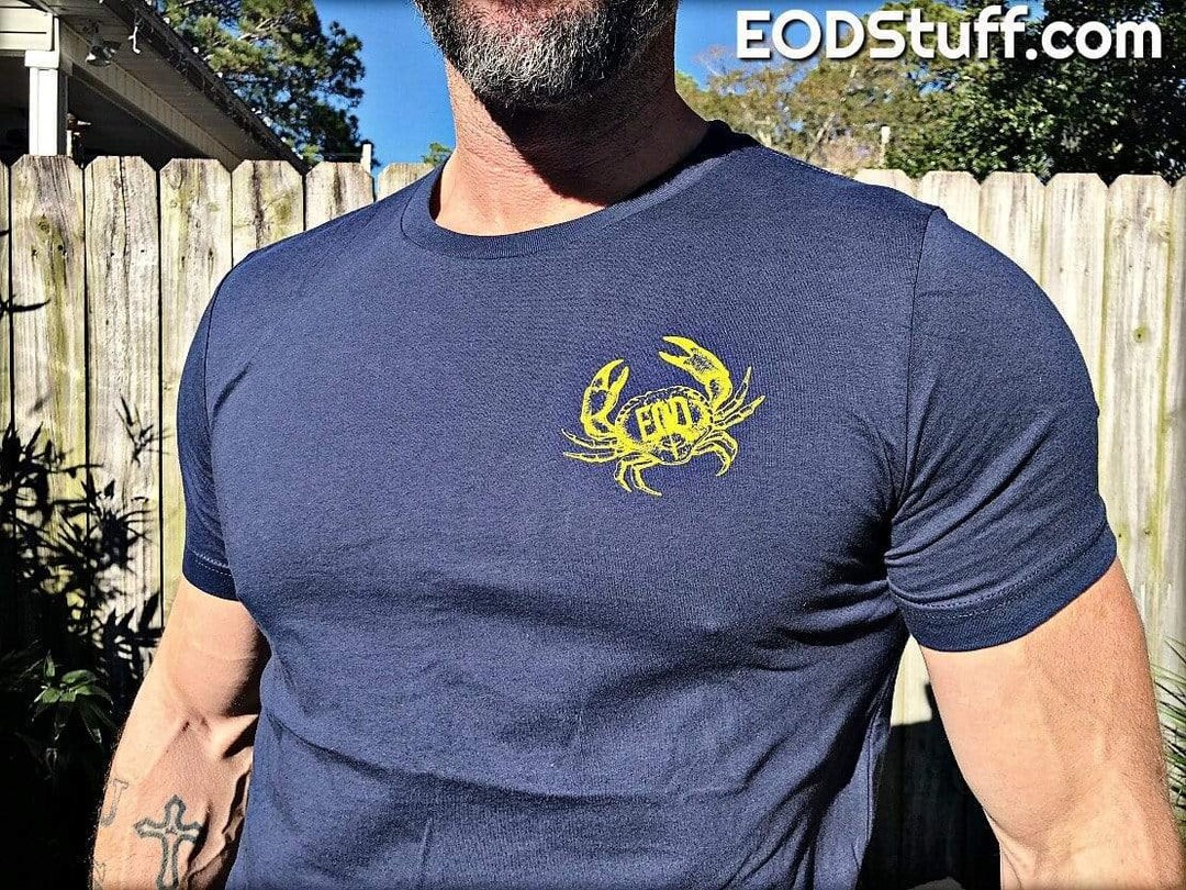 Vintage EOD Crab Chest Logo With EOD Badge Back Logo EOD Shirt Yellow ...