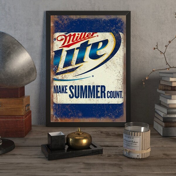 Miller Lite Vintage Poster - Etsy