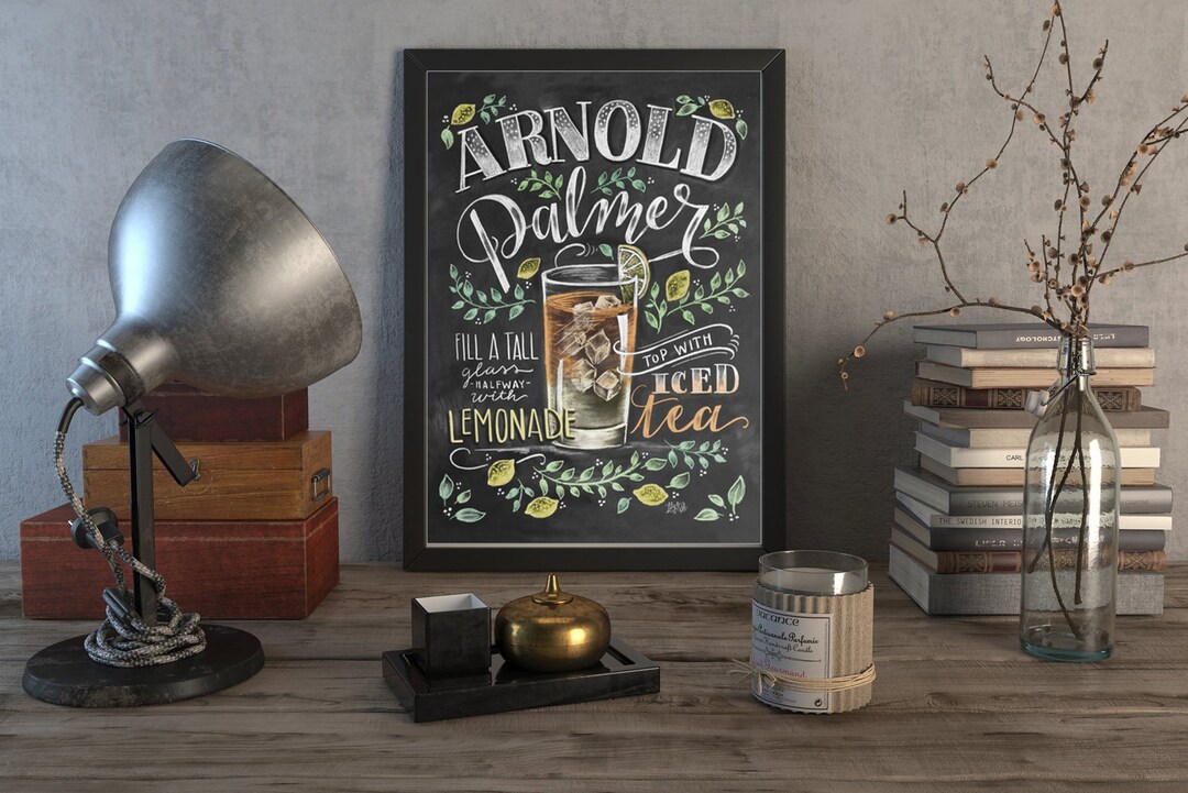 Arnold Palmer Drink Sign METAL Wall Art Christmas Classic Recipe Poster ...