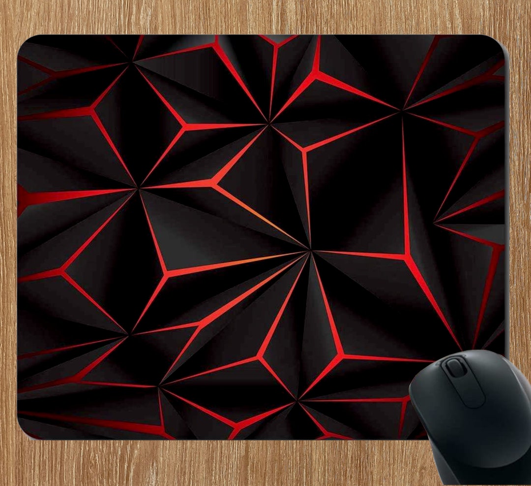 Red Black Modern Sharpes Mouse Mat Pad Computer 23cm X 19cm - Etsy