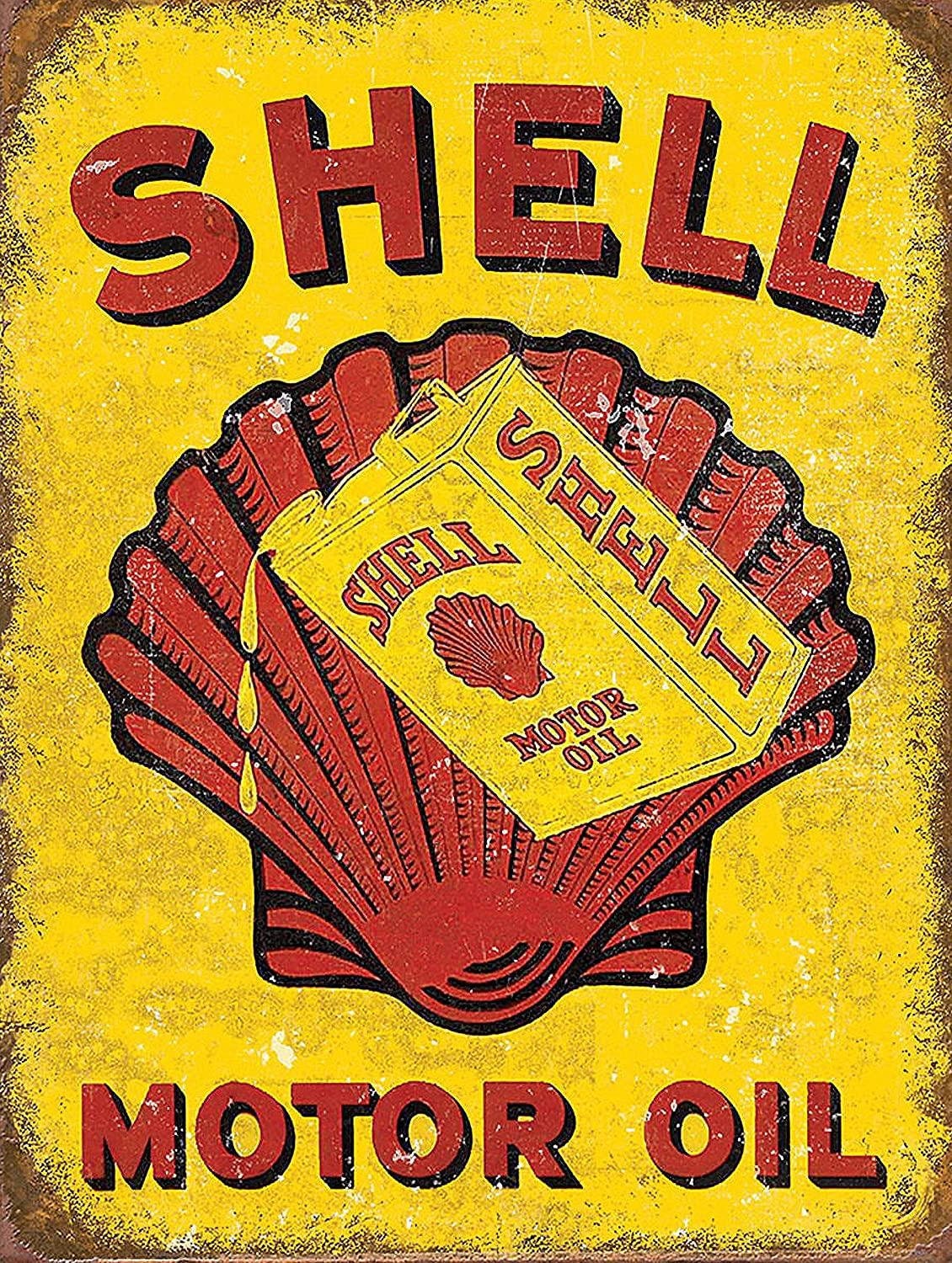 Shell Motor Oil Car Garage Tin Plaque Metal Sign Vintage - Etsy UK