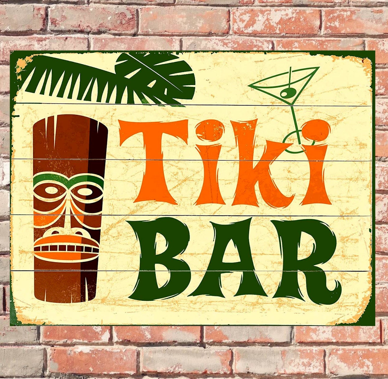 Tiki Bar Chill Pub Metal Sign Vintage Effect - Etsy UK