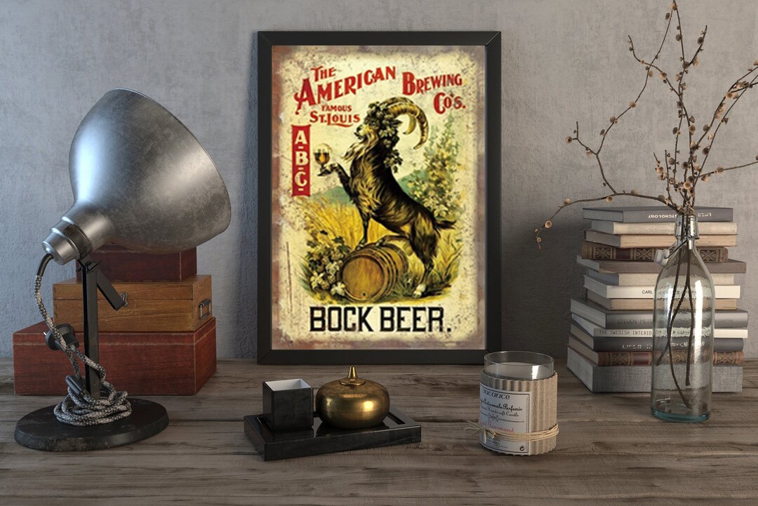 Bock Beer Sign METAL Wall Art Christmas Classic Recipe Poster Kitchen ...