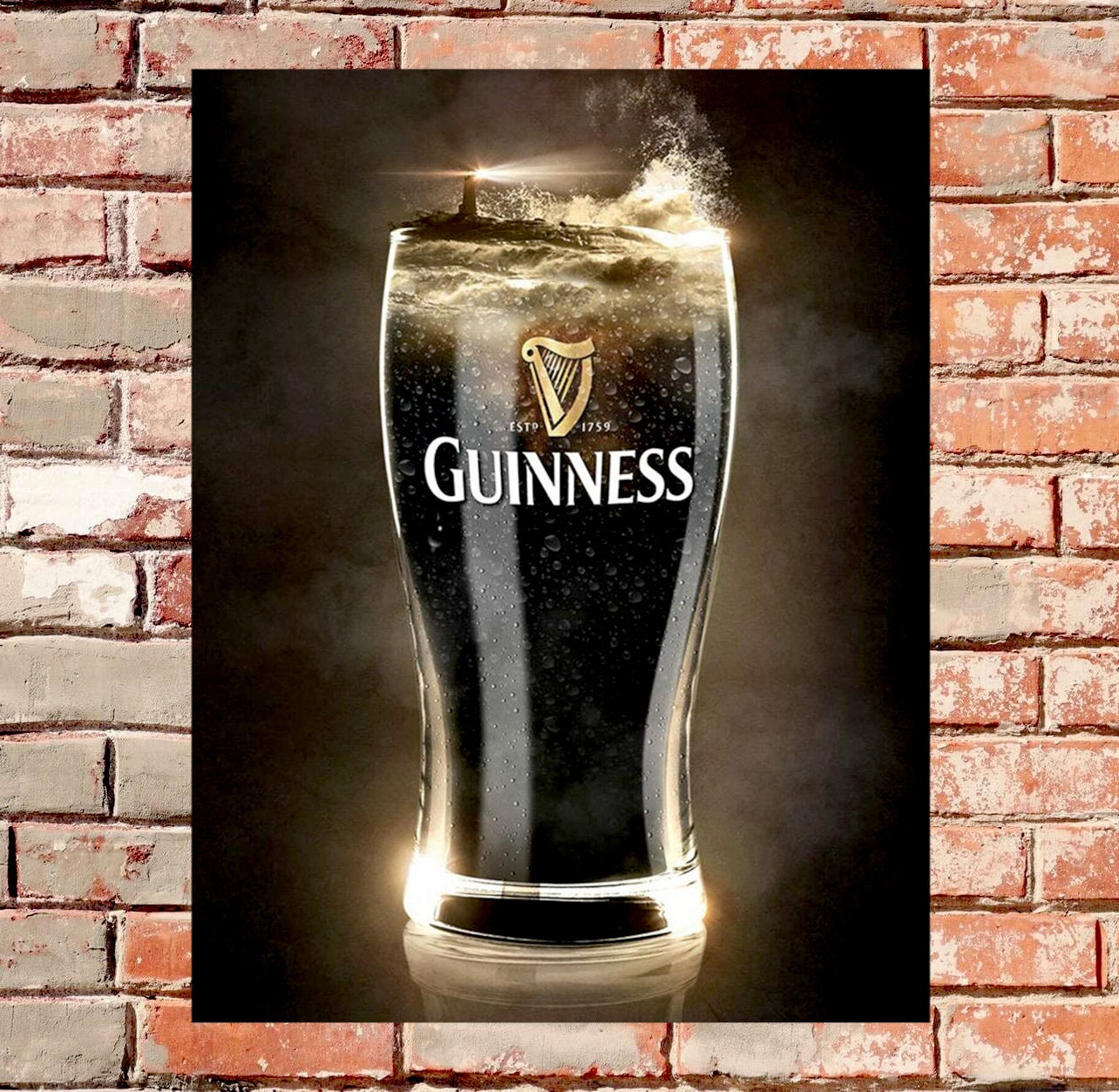 Guinness Irish Retro Pub Bar Metal Sign Vintage Effect | Etsy
