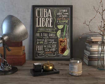 Cuba Libre Poster - Etsy