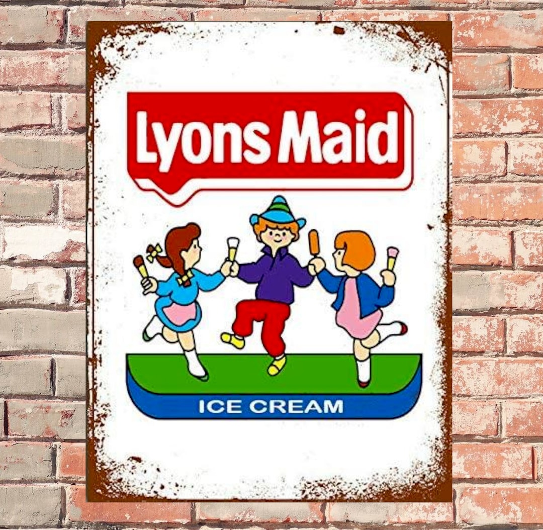 Lyons Maid Ice Cream Kids Kitchen Bar Wall Metal Sign Vintage Effect ...