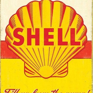 Shell Motor Oil Car Garage Metal Sign Vintage Effect - Etsy UK