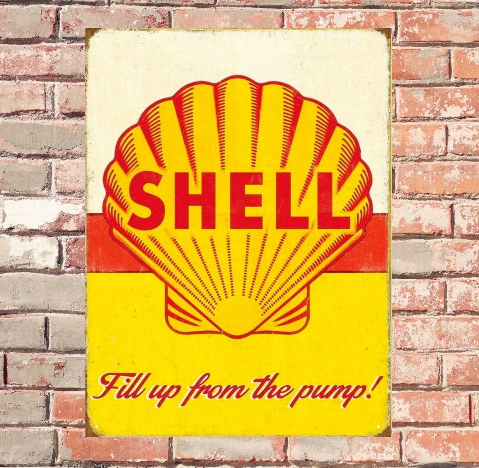 Shell Motor Oil Car Garage Metal Sign Vintage Effect | Etsy
