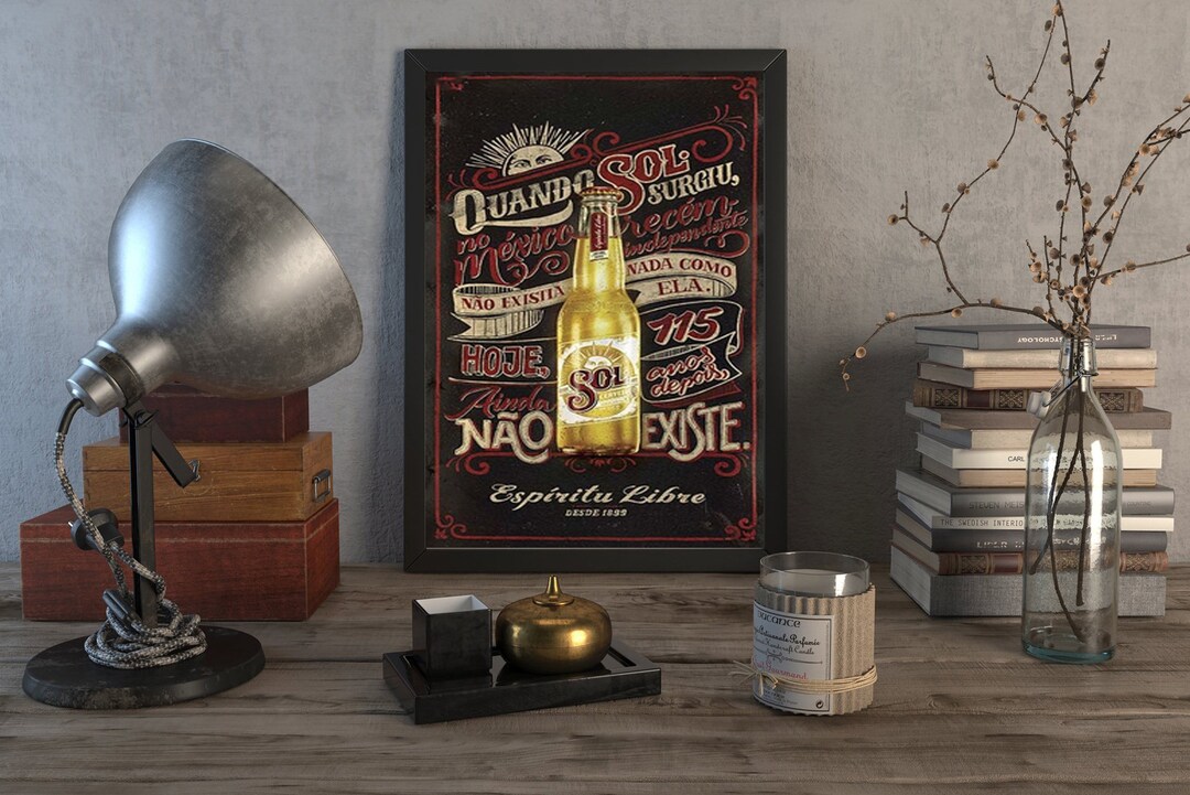 Sol Beer Sign METAL Wall Art Christmas Classic Recipe Poster Kitchen ...