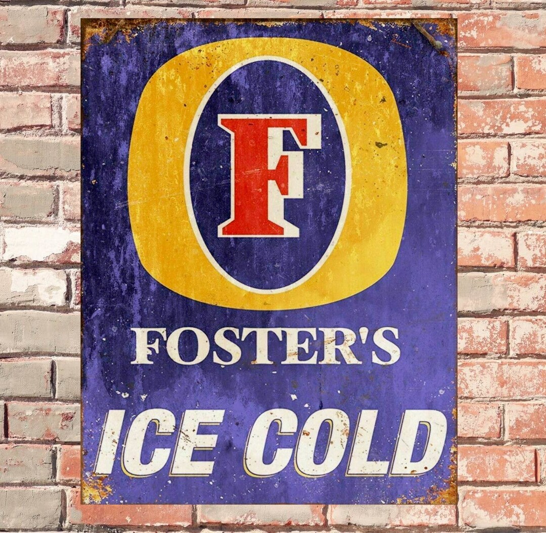Retro Rustic Fosters Beer Lager Bar Drink Metal Sign Vintage Effect ...