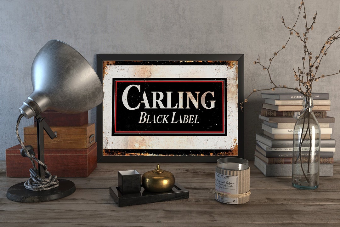 Carling Black Label Beer Sign METAL Wall Art Christmas Classic Recipe ...