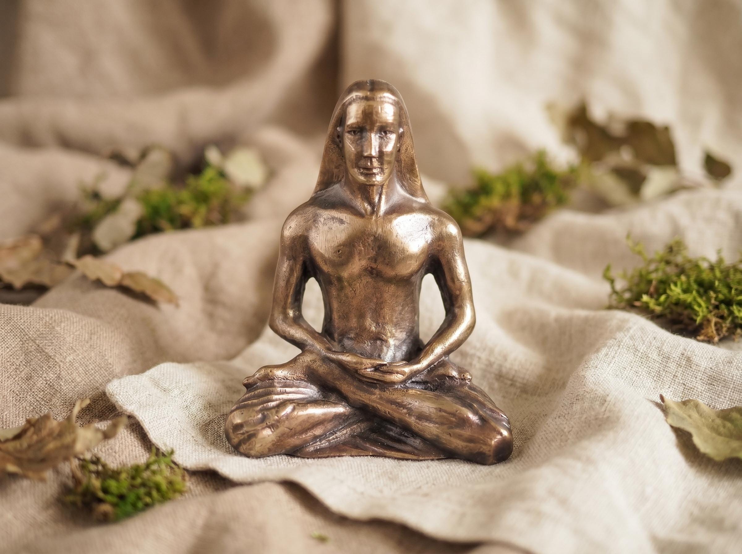Mahavatar Babaji Statue, Bronze Sculpture of Statuette, Metal Art ...