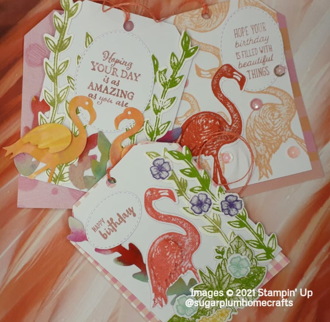 Flamingo gift tags for all occasions Gift Tags Handmade Tags Gift Wrap ...