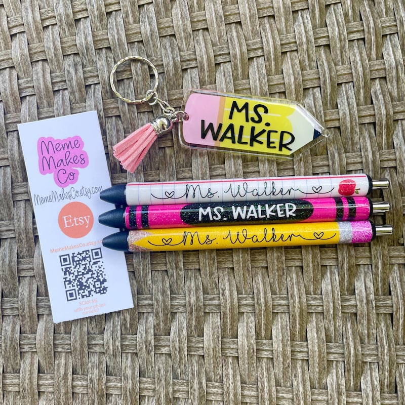 Pen Set Keychain - Etsy