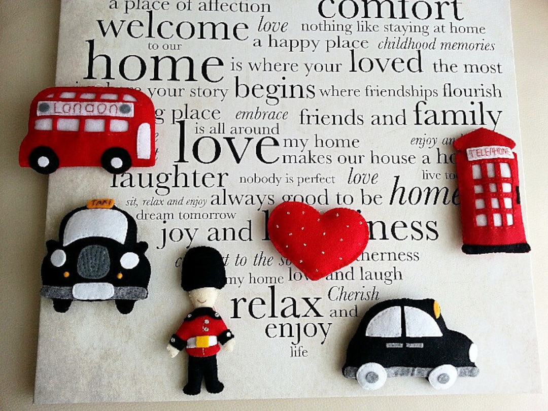 British Themed Felt Hanging Decoration, Coronation Felt Garland, London ...