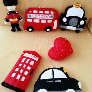 British Themed Felt Hanging Decoration, Coronation Felt Garland, London ...