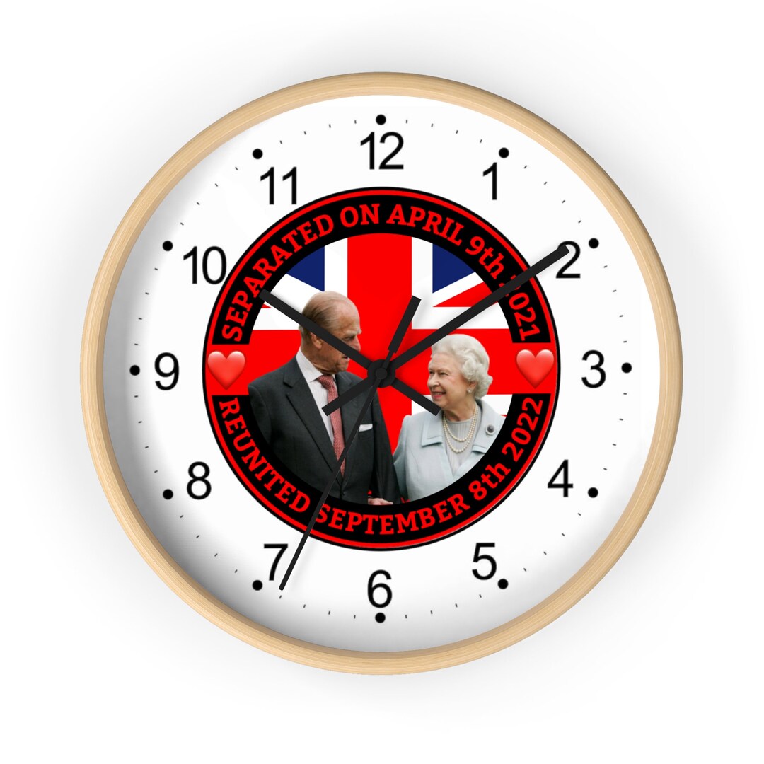 Remembering Queen Elizabeth Ll & Prince Philip Wall Clock - Etsy