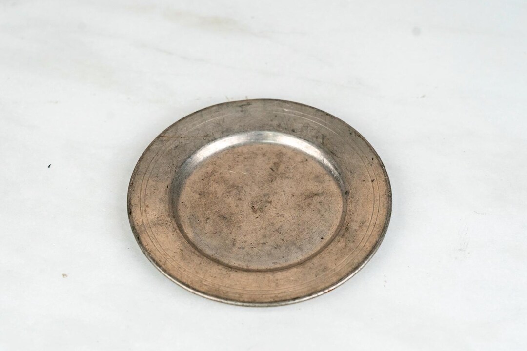Small Pewter Metal Plate-food Photography Props Food Styling Prop ...