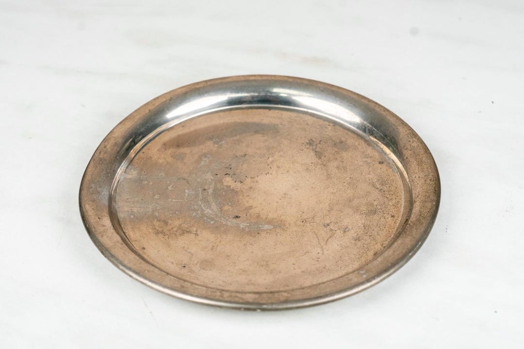 Cartier Pewter Metal Vintage and Weathered Plate Serving Tray-food ...