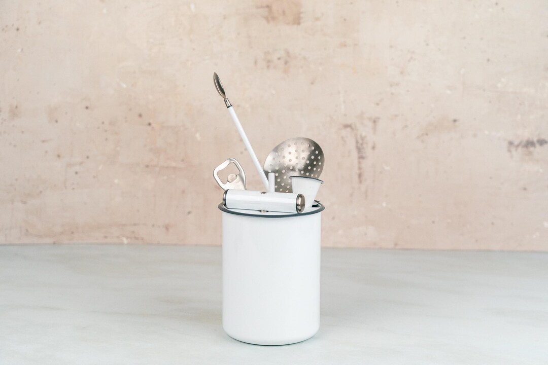 Williams Sonoma 7pc Bar Tool Set Powder Coated Enamel White - Etsy