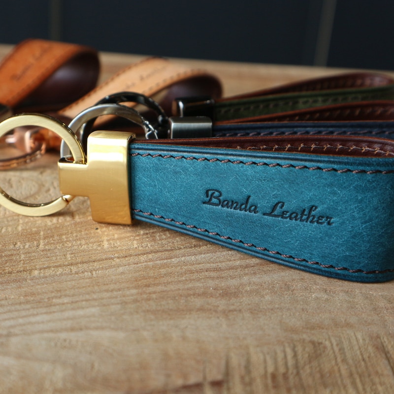 Leather Keyring - Etsy